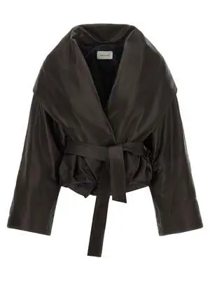 MAGDA BUTRYM Magda Butrym Women Shawl Collar Leather Jacket