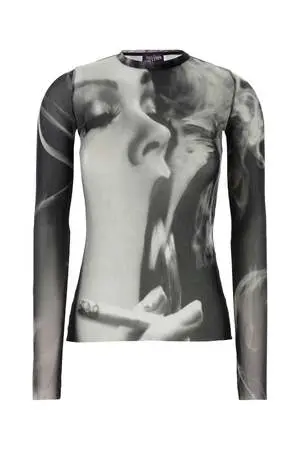 JEAN PAUL GAULTIER Printed Tulle Top - Multicolor