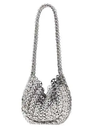 Rabanne Metal Chain Moon 1969 Shoulder Bag - Silver
