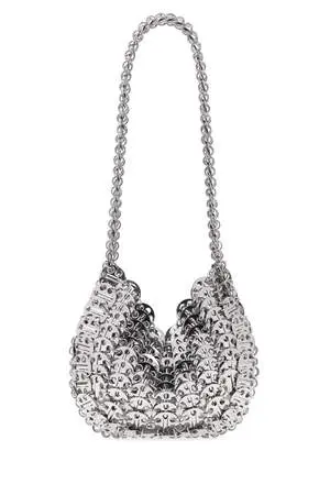 Rabanne Metal Chain Moon 1969 Shoulder Bag - Silver