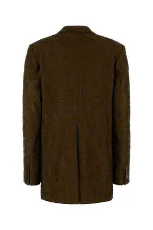 Dries Van Noten Bronze Jacquard Blazer - Silver