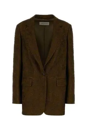 Dries Van Noten Dries Van Noten Women Bronze Jacquard Blazer Silver