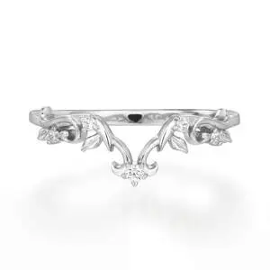 AZURA JEWELRY NEW YORK Petal Waltz Band White Gold Vermeil - Silver