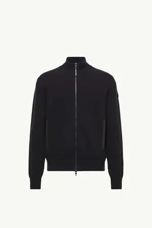 Moncler Wool & Cashmere Blend Zip-up Cardigan