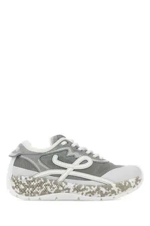 Loewe Loewe Women Grey Tech Fabric Pogo Sneakers Multicolor