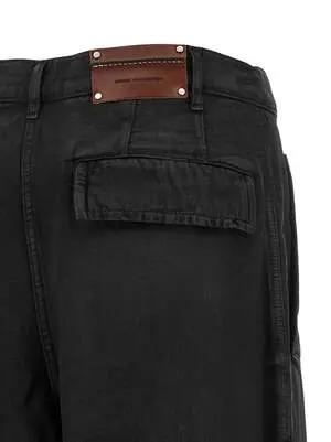 Dries Van Noten Loose Cotton Trousers - Gray