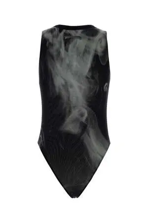 JEAN PAUL GAULTIER Printed Tulle Bodysuit