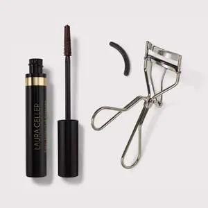 Laura Geller Beauty Kajal Mascara & Eyelash Curler Makeup Kit - Brown