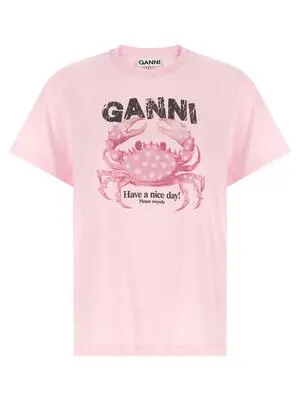 GANNI Crab' T-shirt - Pink
