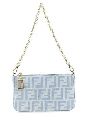 Fendi Baguette' Pouch - Blue