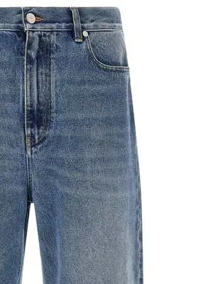 Fendi Ff' Patch Jeans Saddlery - Blue