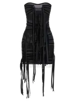 Attico Ribbon Dress - Black