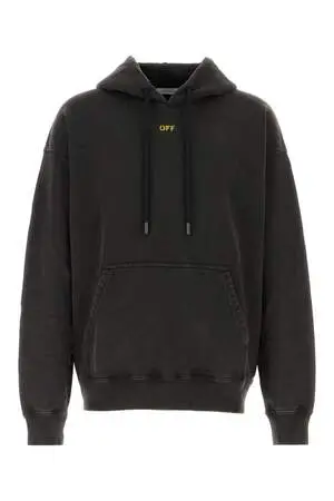 Off-White Slate Cotton Sweatshirt - Black