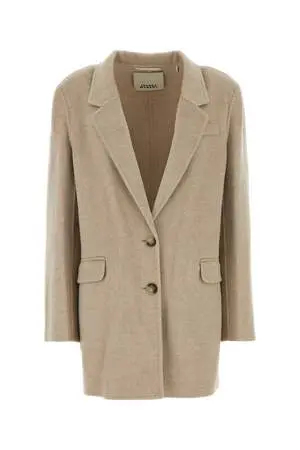 Isabel Marant Étoile Sand Wool Blend Oversize Colbya Blazer - Brown
