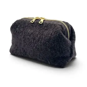 C. GRASSI Medium Wanderer Pouch Style 006 Alpaca, Cashmere & Wool Blend Double Zipper
