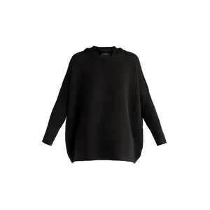 PAISIE Hooded Ribbed Jumper