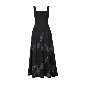 LUME The Charcoal Rose Panel Dress