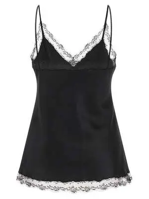 ERMANO SCERVINO Ermanno Scervino Silk Lingerie Top With Lace