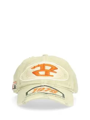 DIESEL® Baseball Cap With Embroidered Patches - Cream