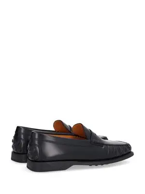 TOD'S Moccasin In Curled Leather - Black