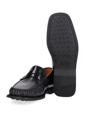 TOD'S Moccasin In Curled Leather - Black