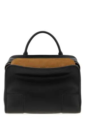 Loewe Leather Large Amazona 180 Handbag - Black