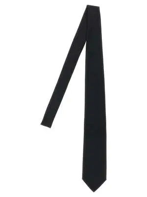 Brioni Silk Twill Tie - Black