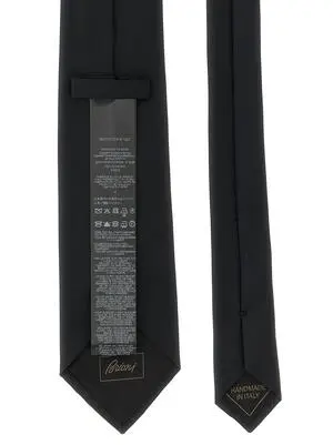 Brioni Silk Twill Tie - Black