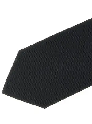 Brioni Silk Twill Tie - Black