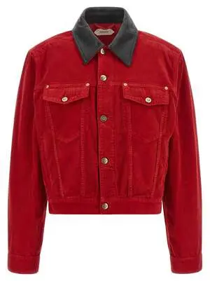 Versace Corduroy Jacket - Red