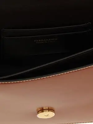FERRAGAMO Double Gancini' Closure Shoulder Bag