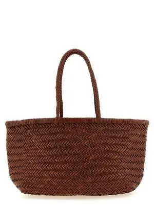 Dragon Diffusion Bamboo Triple Jump' Large Shoulder Bag - Brown