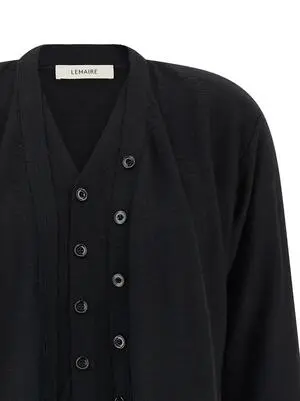 LEMAIRE Trompe L'oeil Construction Cardigan