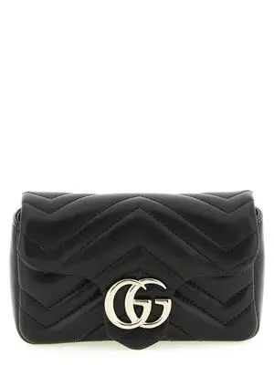 Gucci Gg Marmont' Mini Shoulder Bag - Black