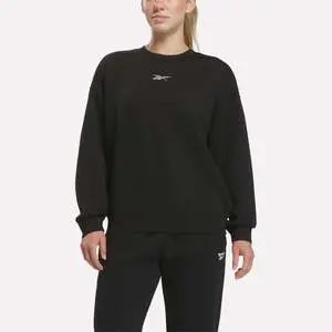 REEBOK Relaxed Crewneck Sweatshirt - Black