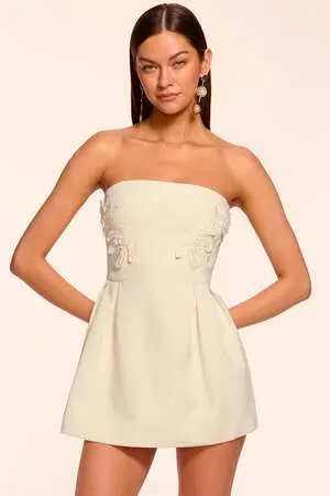 Ramy Brook Lily Embellished Strapless Mini Dress - Ivory