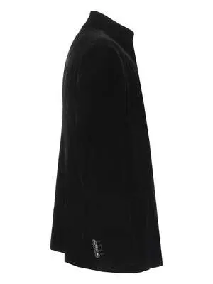 Giorgio Armani Mandarin Collar Blazer - Black