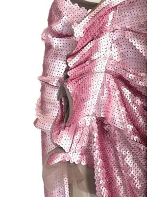 Rick Owens Long Skirt In Silk Chiffon With Sequins - Multicolor