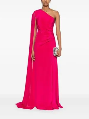 Roland Mouret Asymmetrical Silk Dress - Multicolor