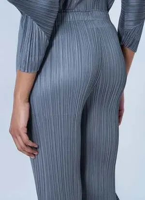 Issey Miyake Pleated Flared Trousers