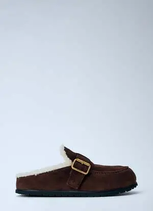 Prada Suede Mules - Brown