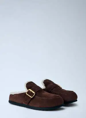 Prada Suede Mules - Brown