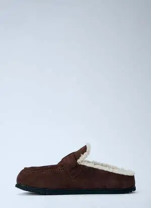 Prada Suede Mules - Brown