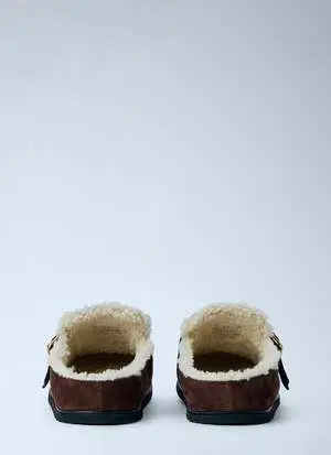 Prada Suede Mules - Brown