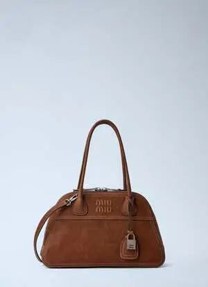 Miu Miu Vivant Suede Handbag - Brown