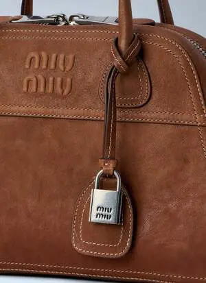 Miu Miu Vivant Suede Handbag - Brown