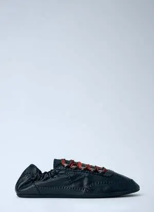 Prada Collapse Antiqued Nappa Leather Sneakers