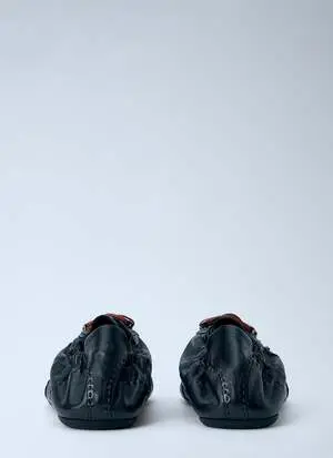 Prada Collapse Antiqued Nappa Leather Sneakers