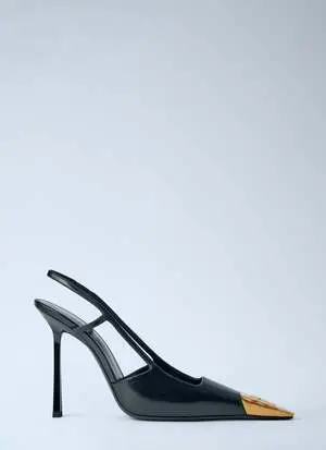 Saint Laurent Jeanne Slingback Pumps - Black