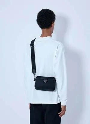 Prada Re-nylon And Saffiano Leather Crossbody Bag